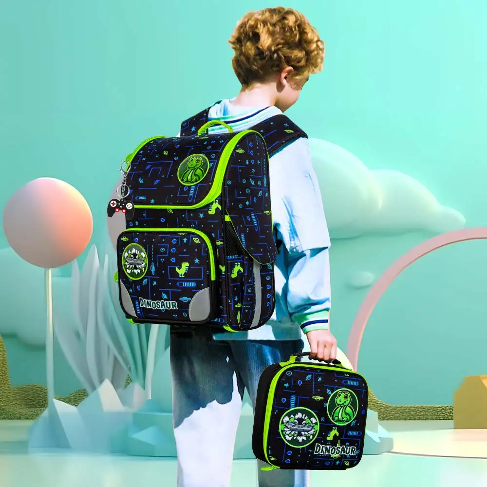 Cartable Dinosaure Avec Trousse et Boite à Lunch • Mon Cartable